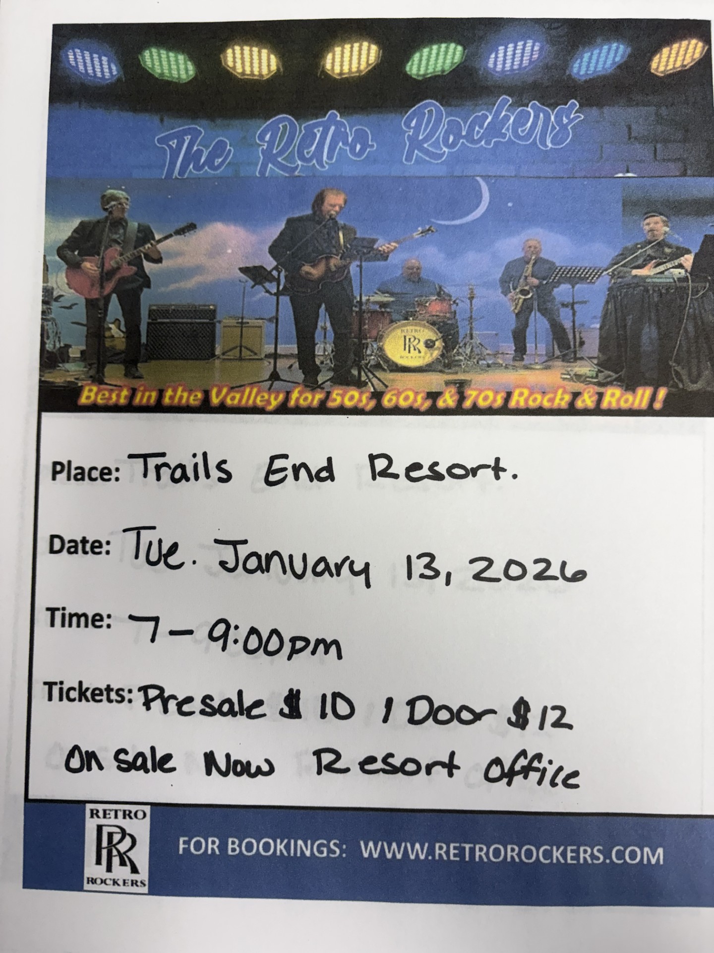 Retro Rockers Tue Jan. 13, 2026