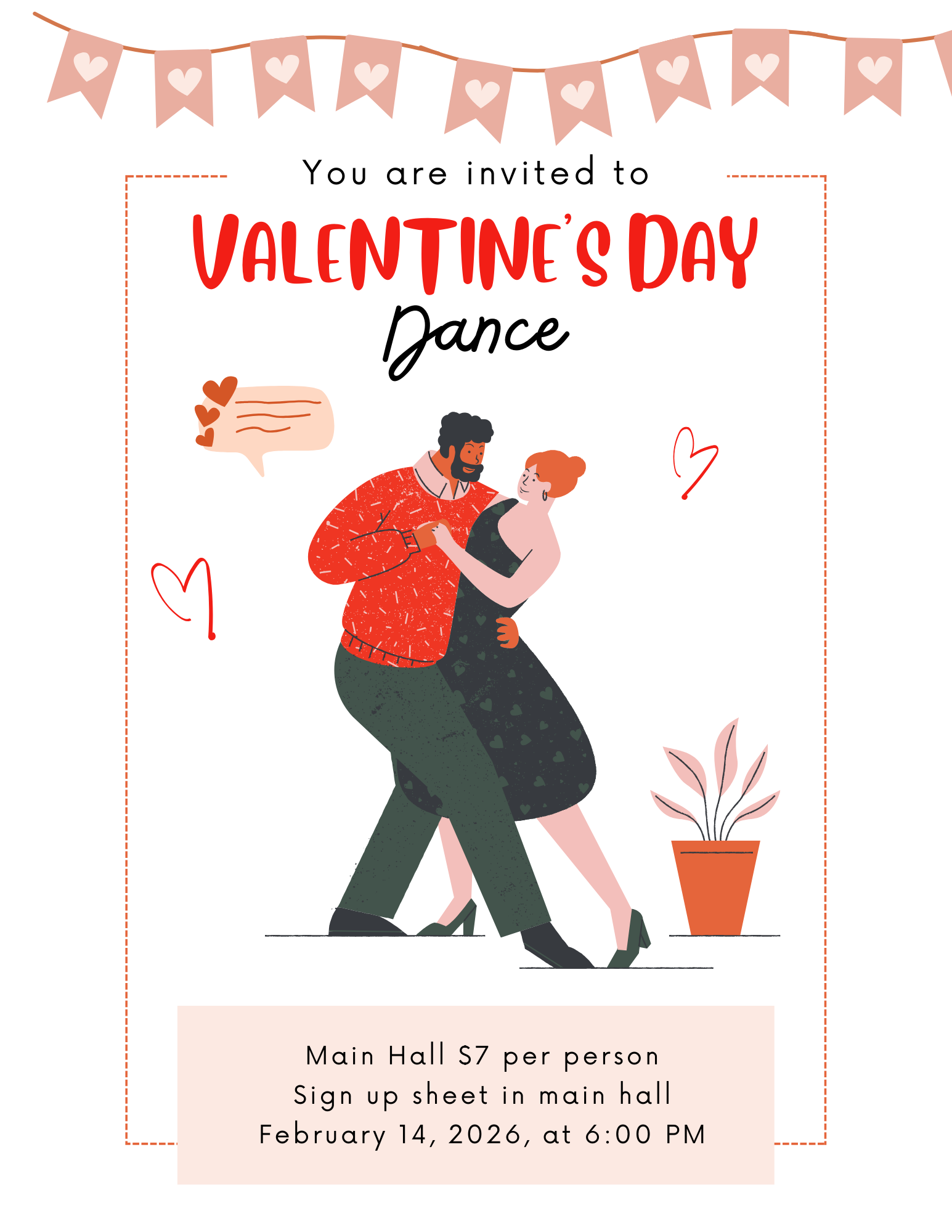 VALENTINE’S DAY DANCE TICKETS AVAILABLE FOR 2 EXTRA DAYS!